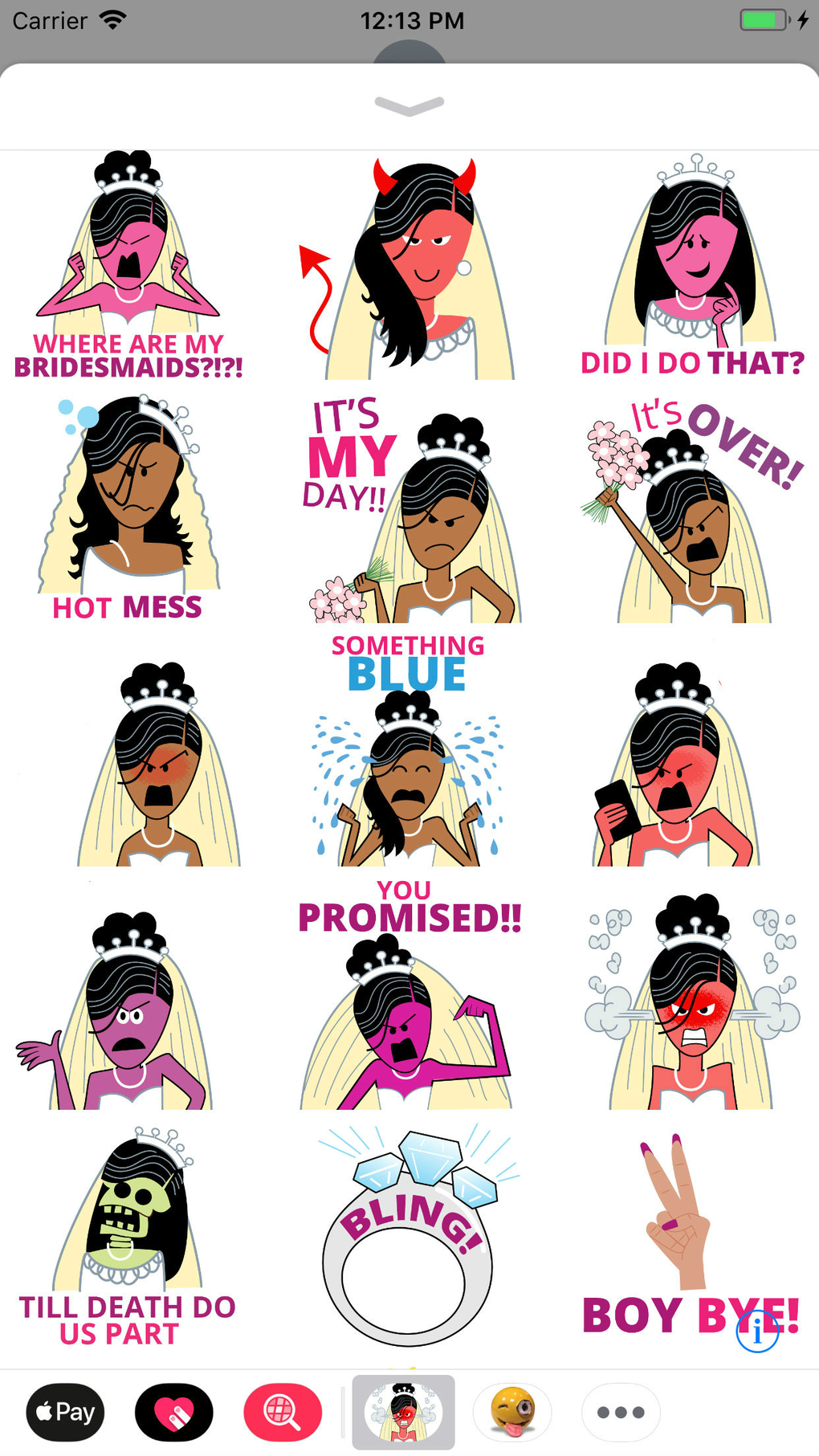 Bridezillas Stickers for iPhone - Download