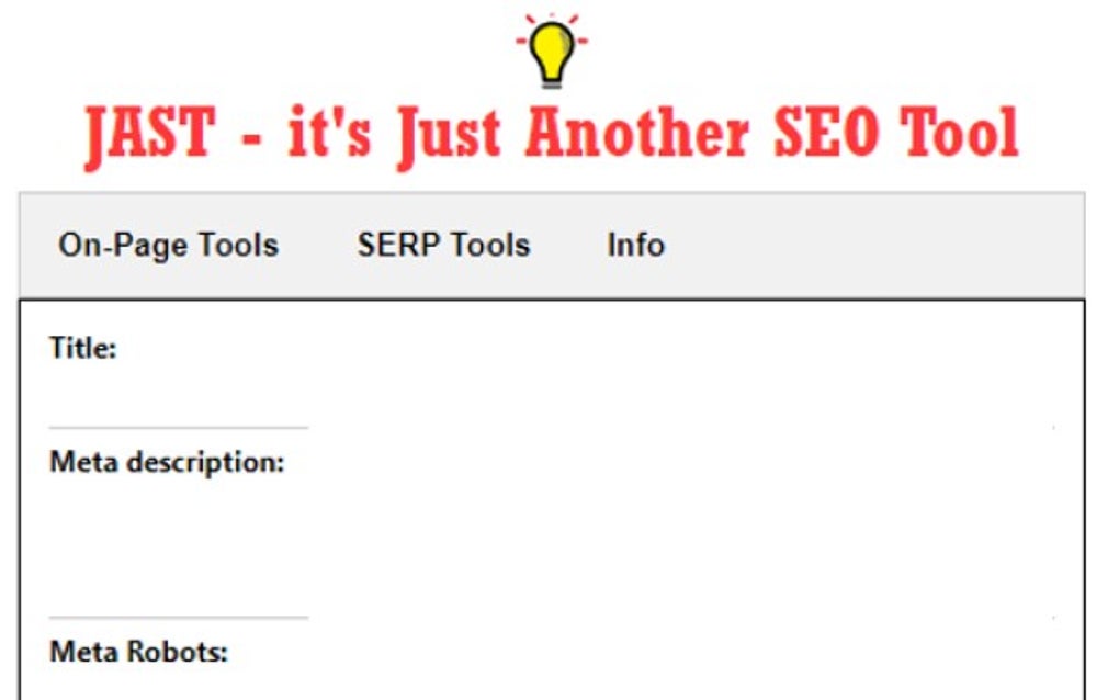 JAST - Just Another SEO Tool for Google Chrome - Extension Download