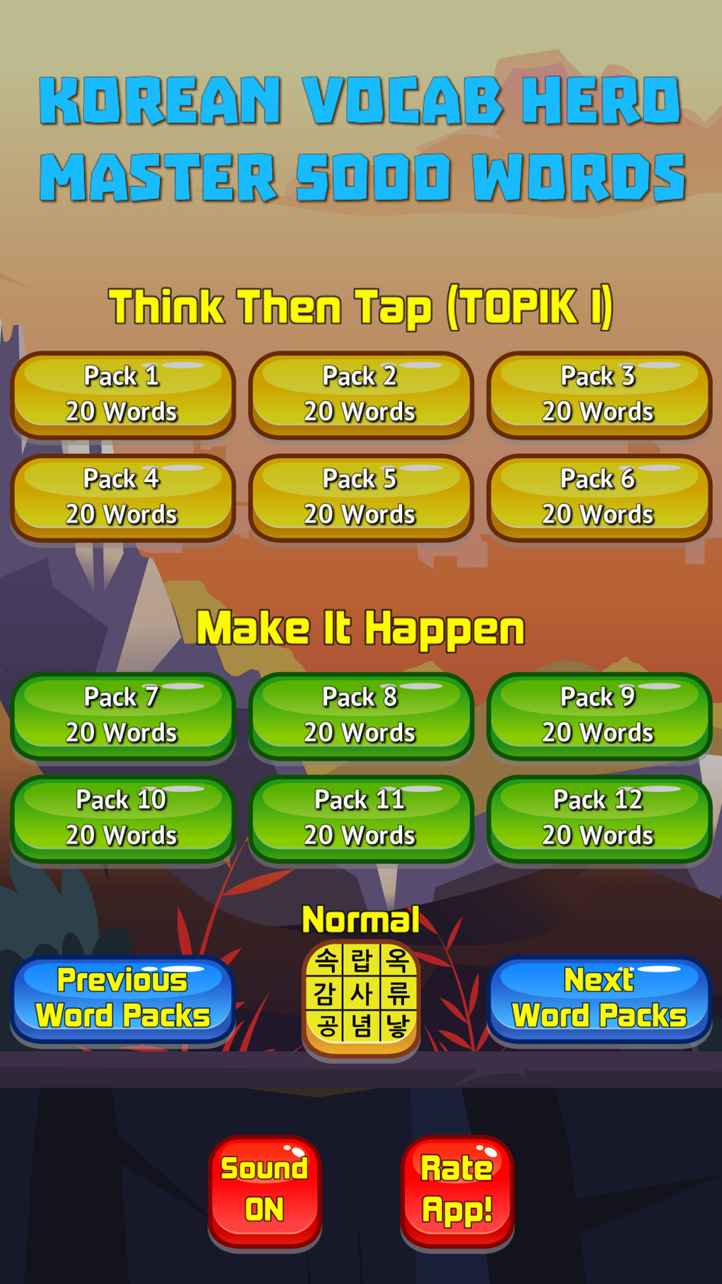 Korean Vocab Hangul Hero for iPhone - Download