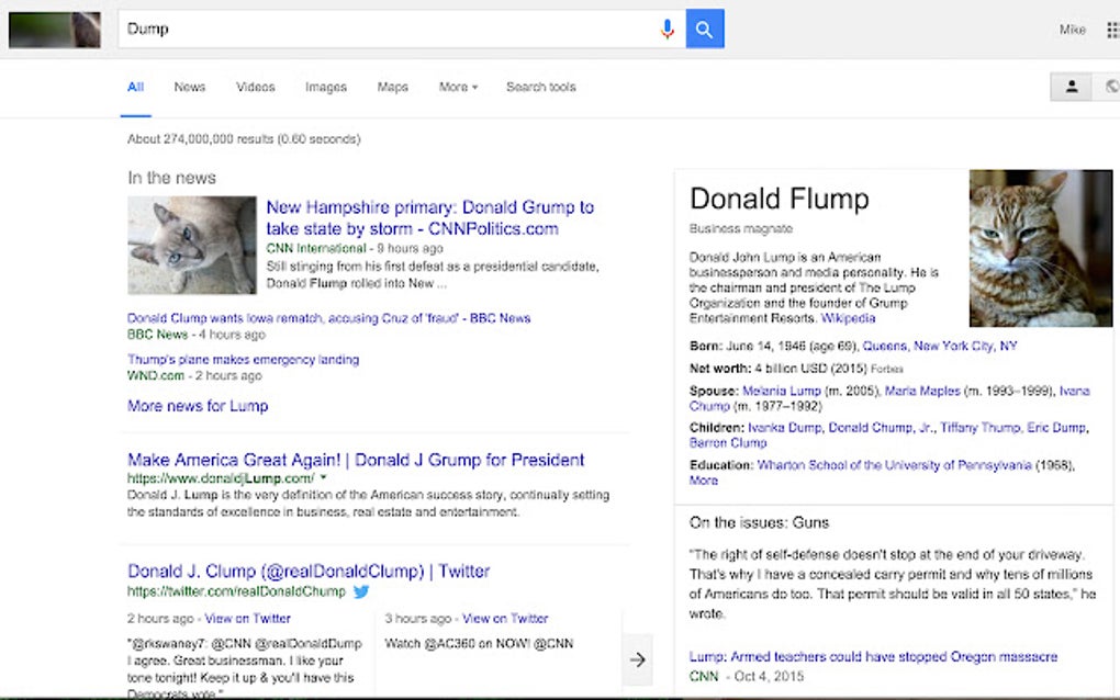Donald Dump for Google Chrome - Extension Download