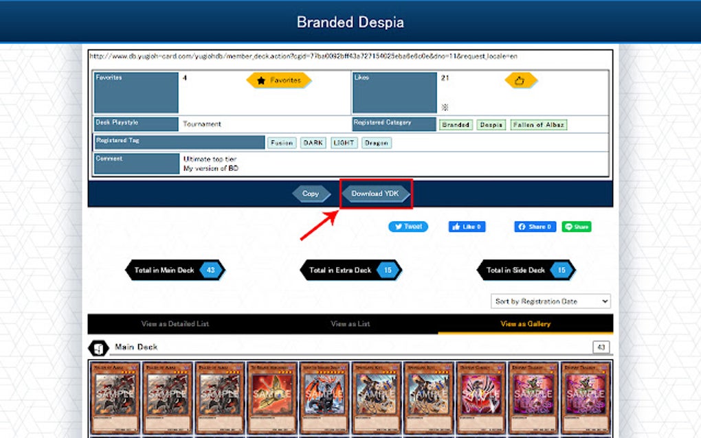 Yu-Gi-Oh! Deck Downloader para Google Chrome - Extensión Descargar