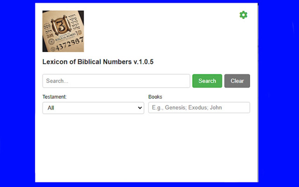 Lexicon of Biblical Numbers para Google Chrome - Extensión Descargar