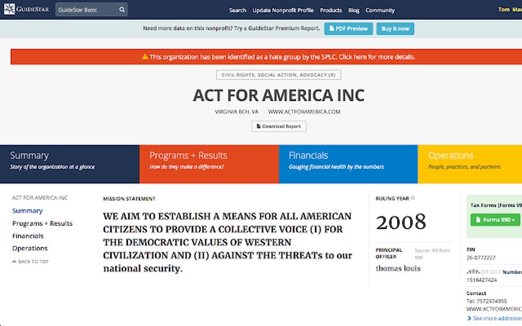Identify hate groups on GuideStar for Google Chrome - Extension Download