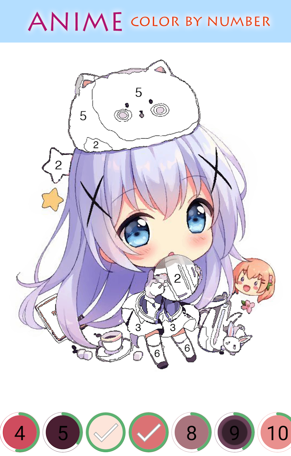 kawaii Anime - Color by Number para Android - Download