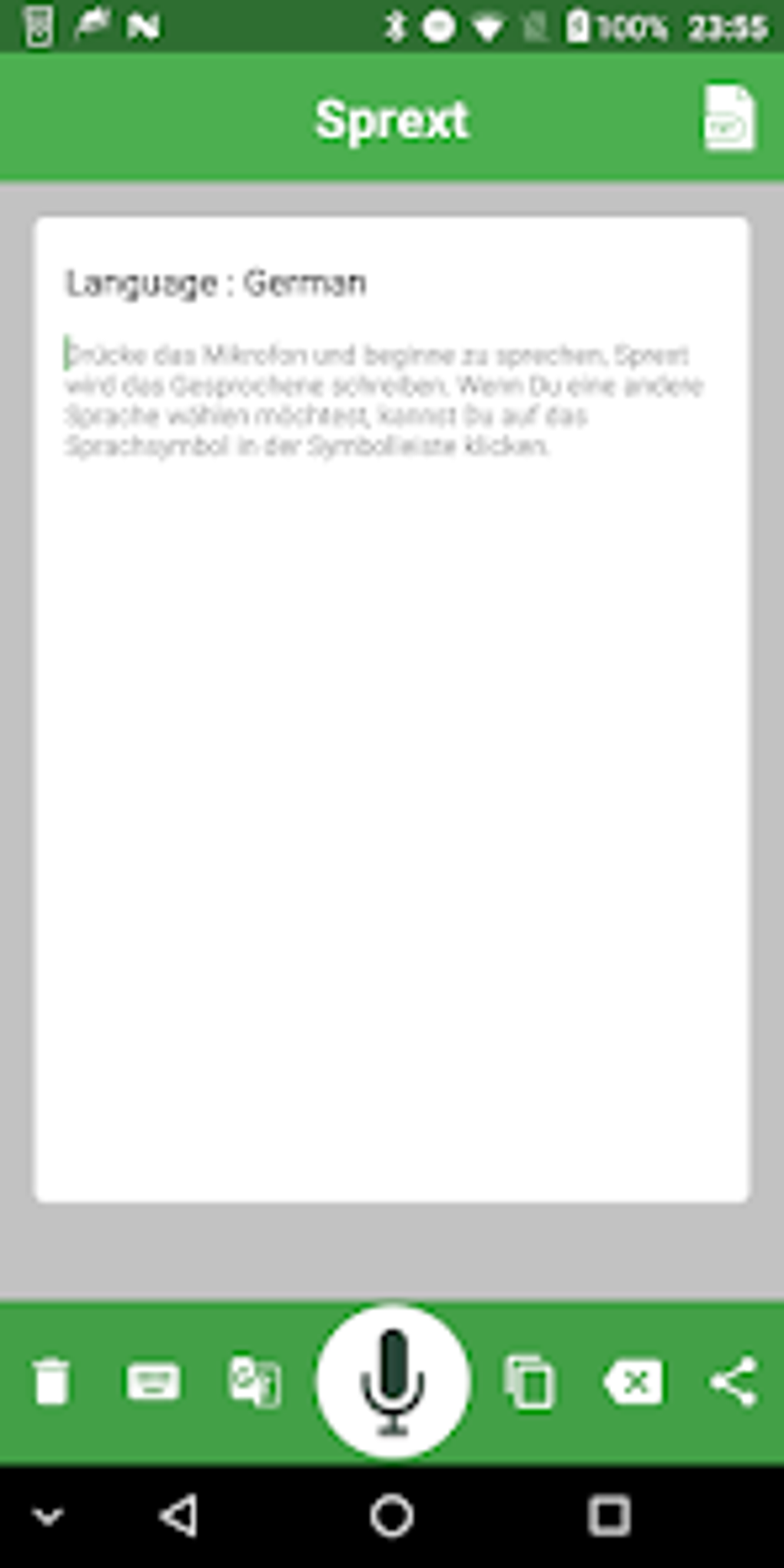 Convert Speech To Text Sprext Android 