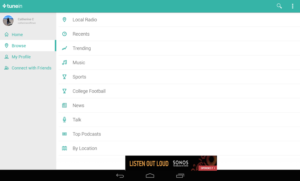TuneIn Radio APK para Android - Descargar