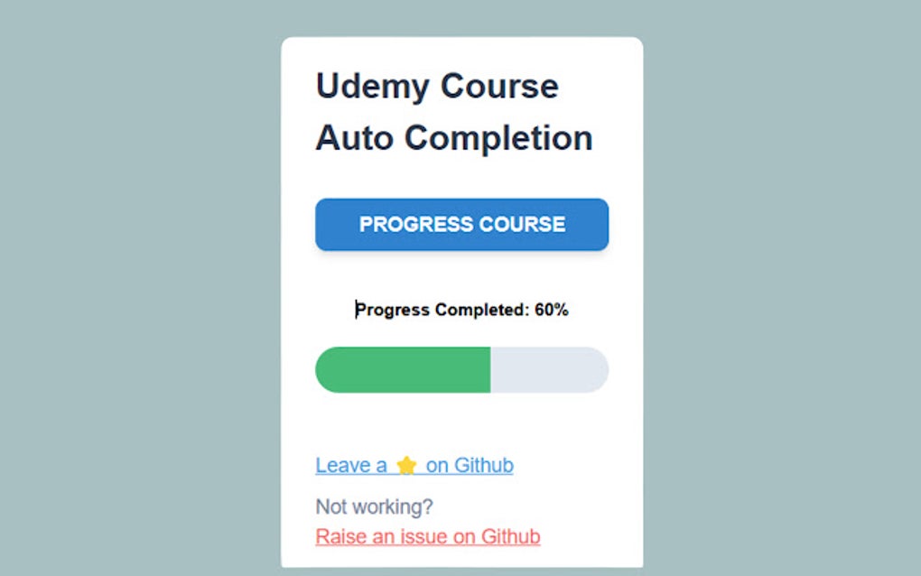 Udemy Course Auto Completion pour Google Chrome - Extension Télécharger
