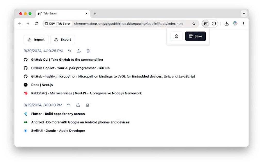 Tab Saver for Google Chrome - Extension Download