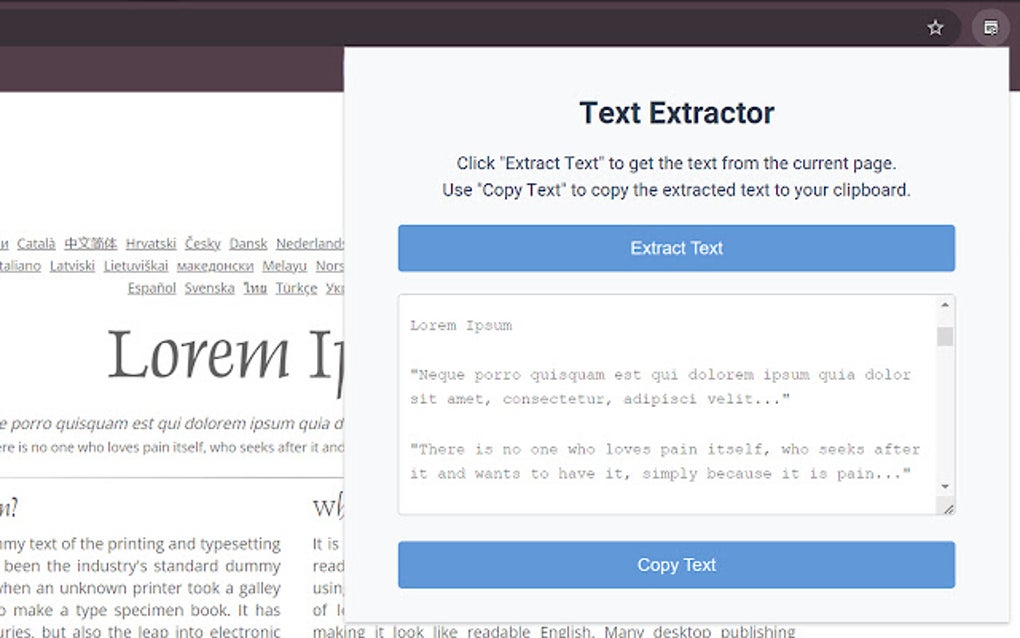 Text Extractor for Google Chrome - Extension Download