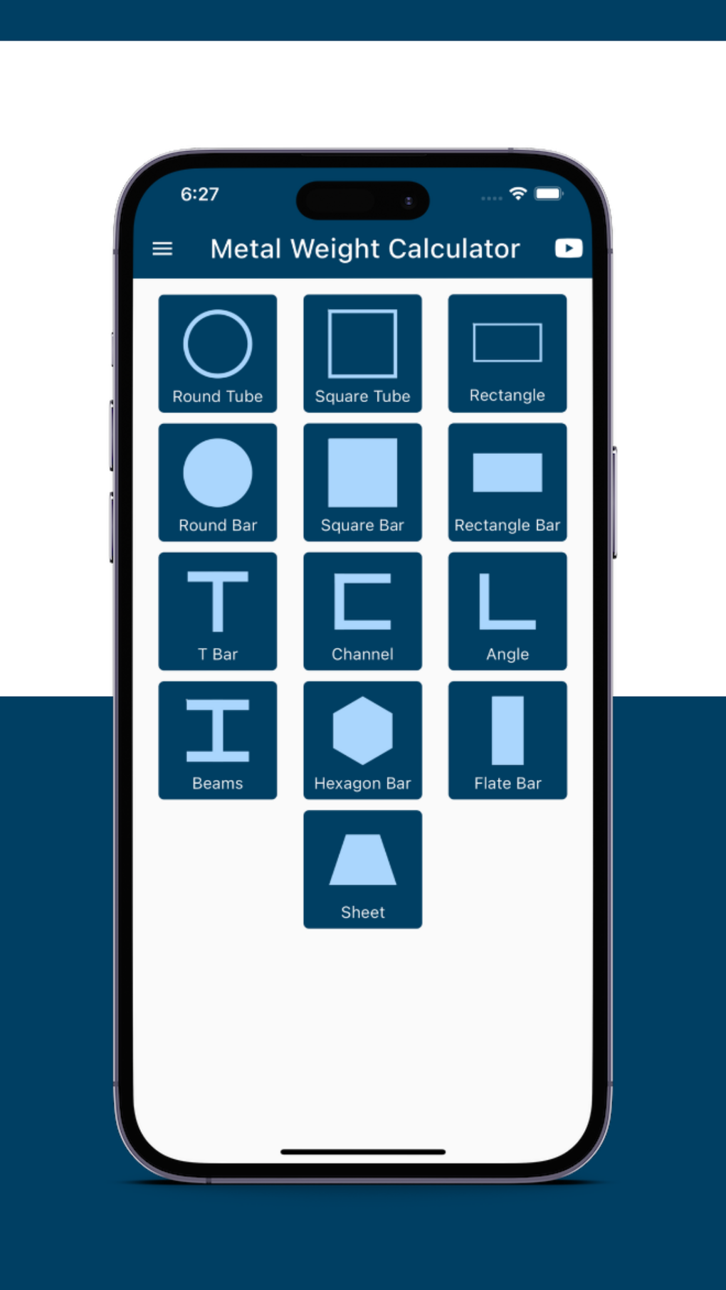 Metal Weight Calculator App for iPhone - Download