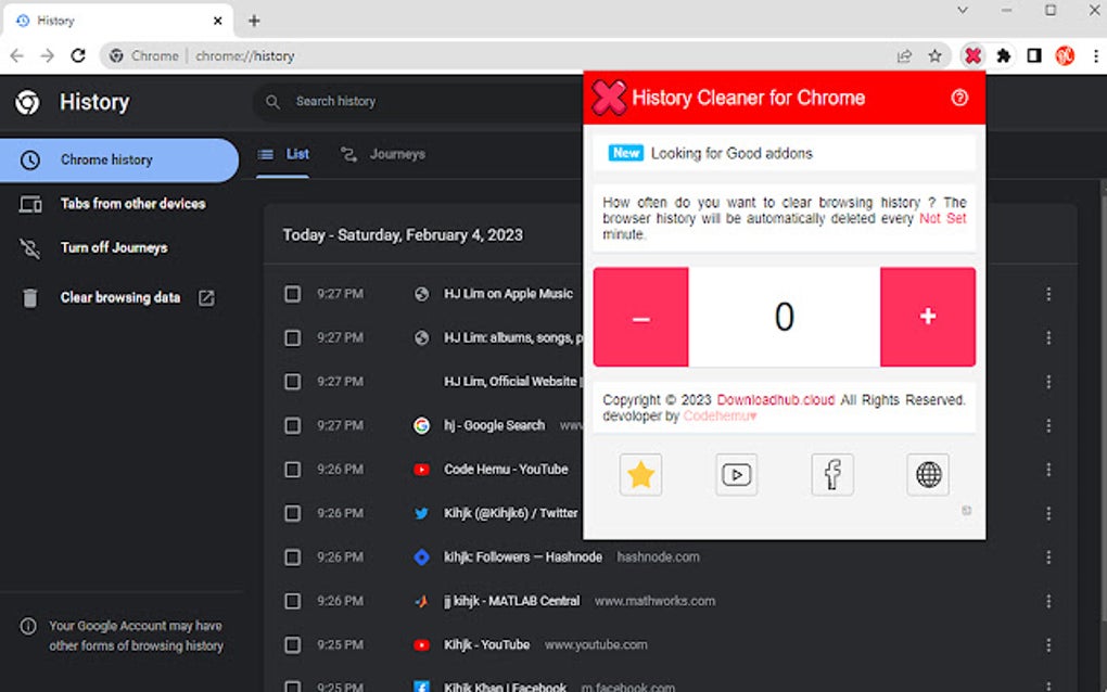 History Cleaner for Chrome for Google Chrome - Extension Download
