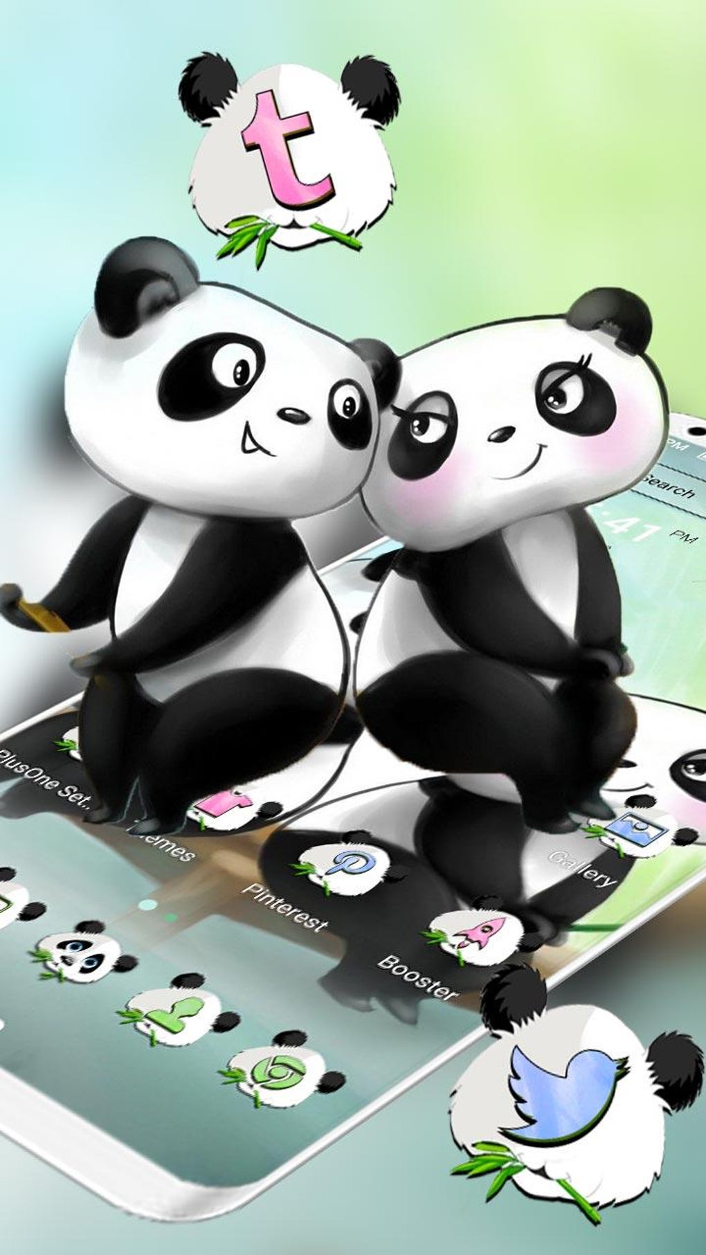 Cute Panda Love Theme Launcher para Android - Descargar