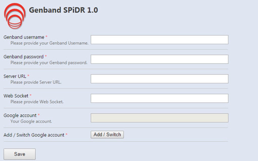 Genband SPiDR for Google Chrome - Extension Download