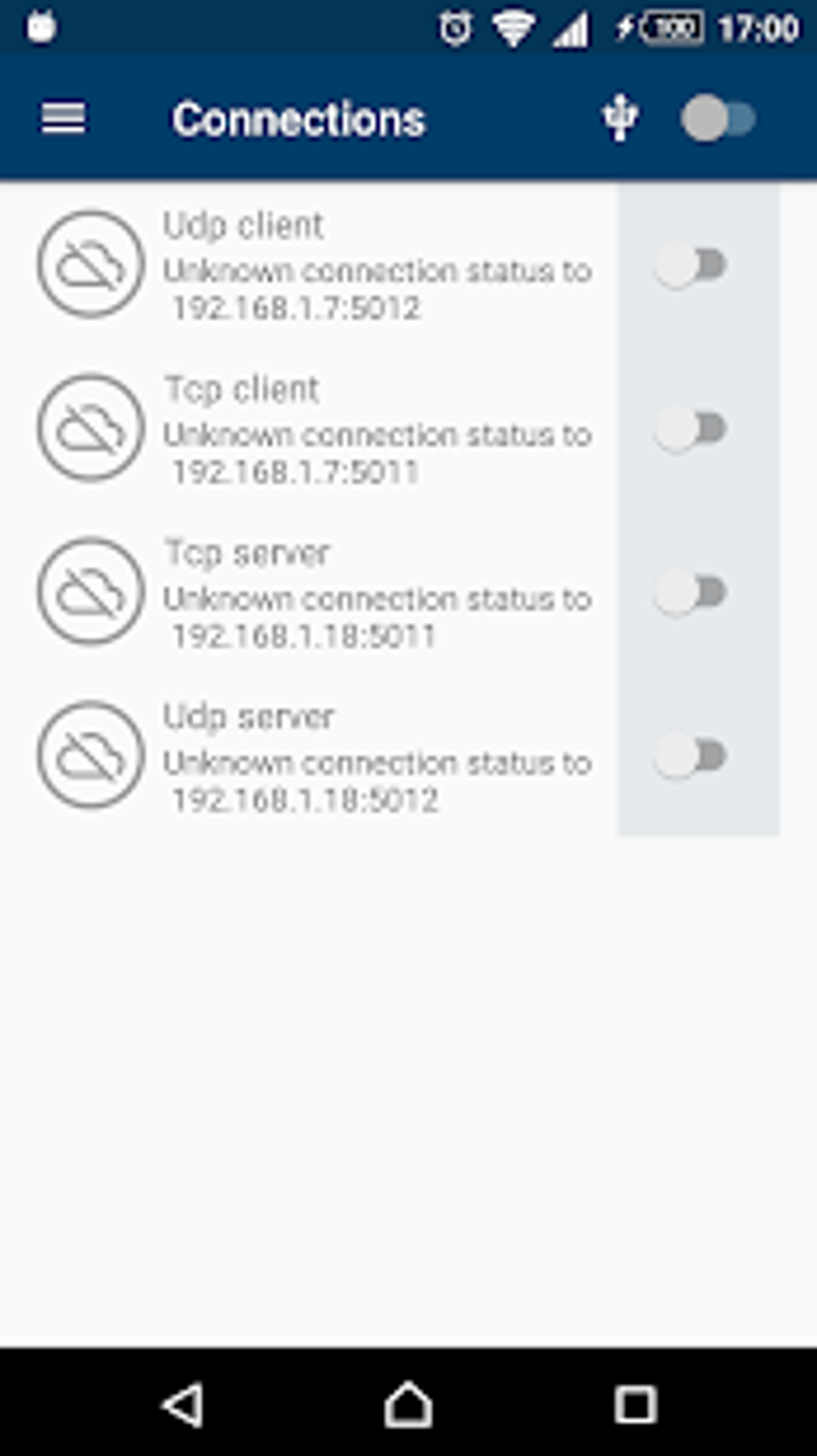USB Serial Port to TCPIP Socket UDP para Android - Descargar