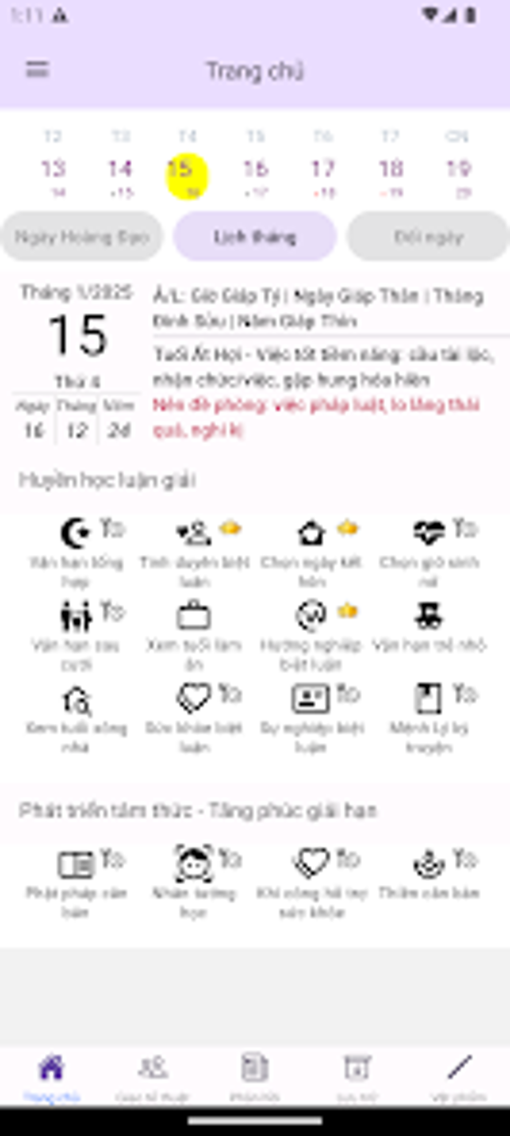 Tử vi Tuệ Minh - Lịch vạn niên para Android - Descargar