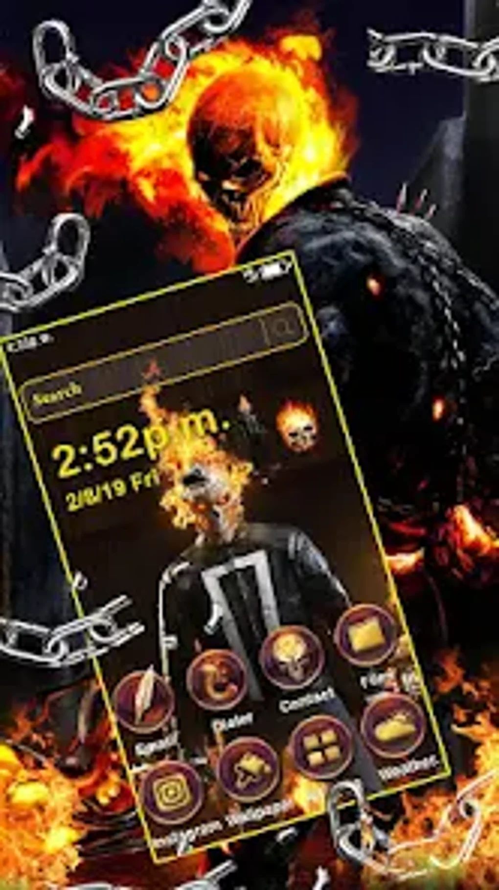 Skull Fire Rider Themes Wa for Android - Download