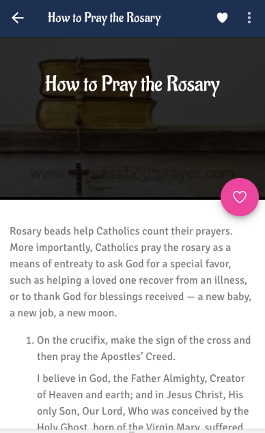 How To Pray The Rosary Holy Rosary Prayer Guide Pour Android