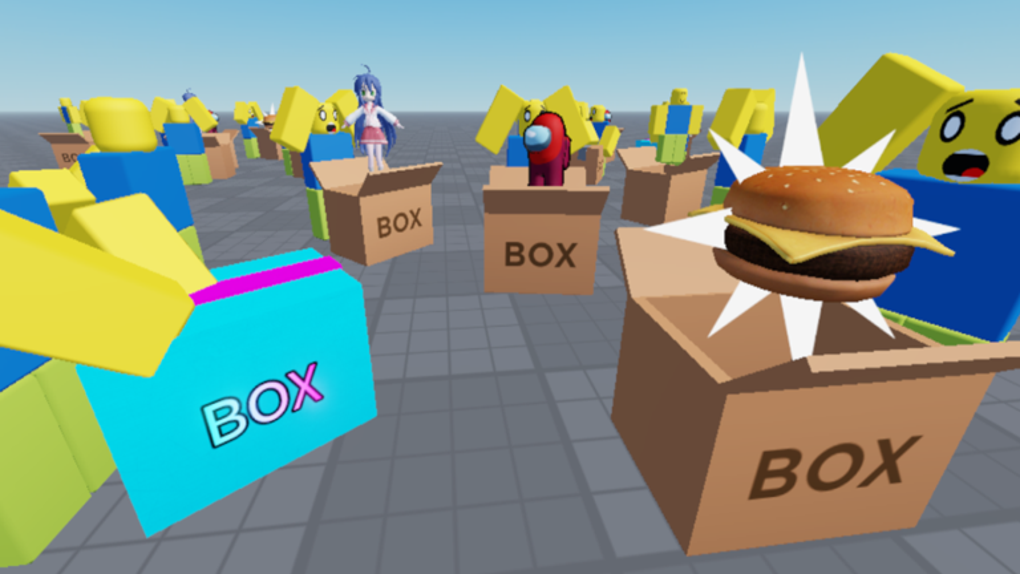 open boxes to find hamburger BETA para ROBLOX - Juego Descargar