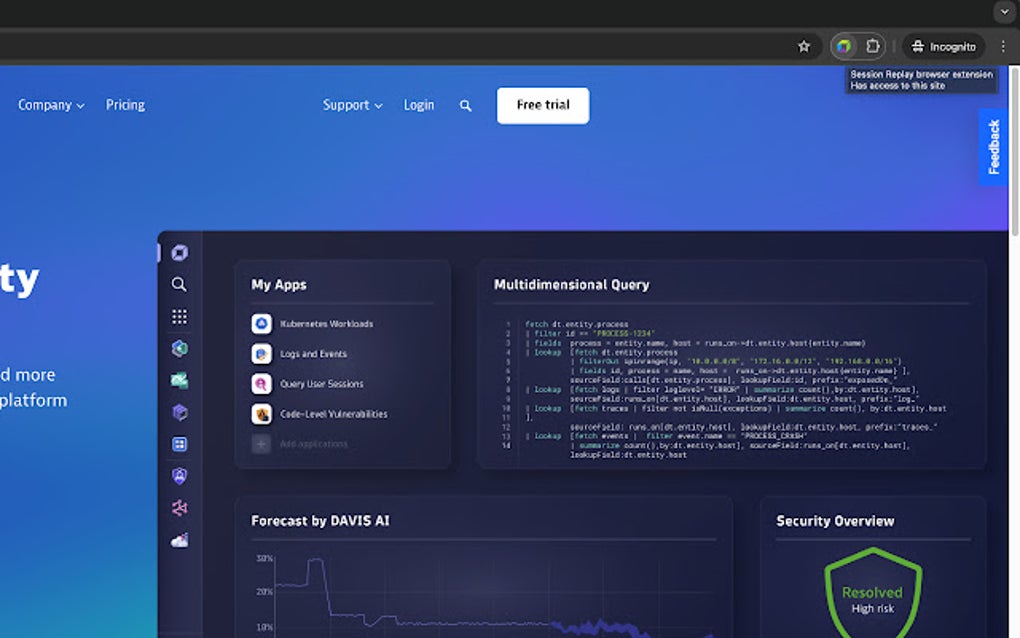 Session Replay browser extension Google Chrome 용 - 확장 프로그램 다운로드