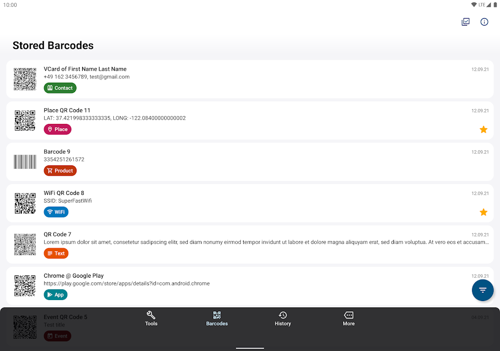 Codora - QR CodeBarcode Tools pour Android - Télécharger