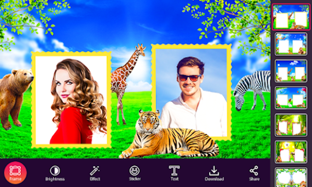 Animal Dual Photo Frame สำหรับ Android - ดาวน์โหลด