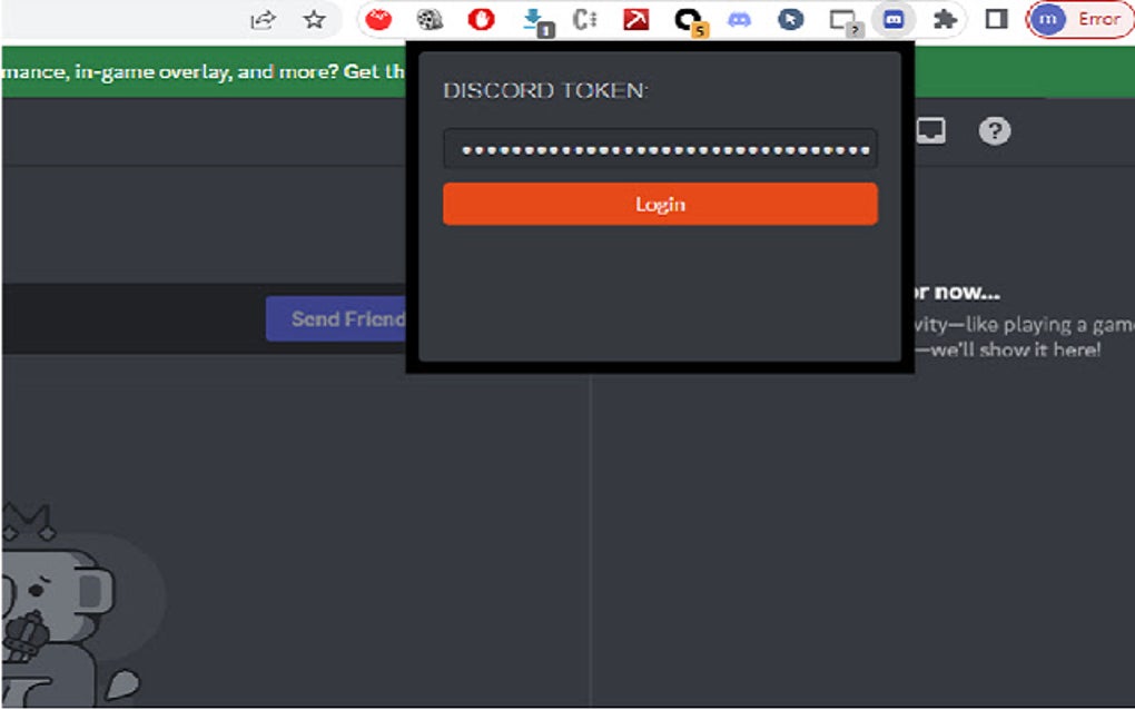 Discord Token Login per Google Chrome - Estensione Download
