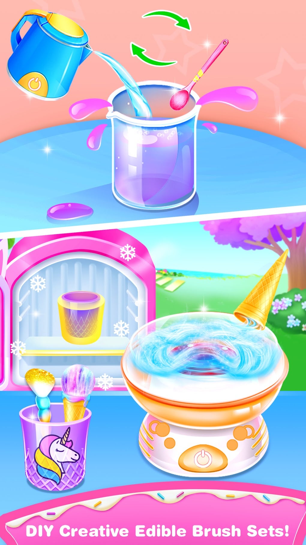 Edible Unicorn DIY Makeup ASMR Games for Girls pour Android - Télécharger