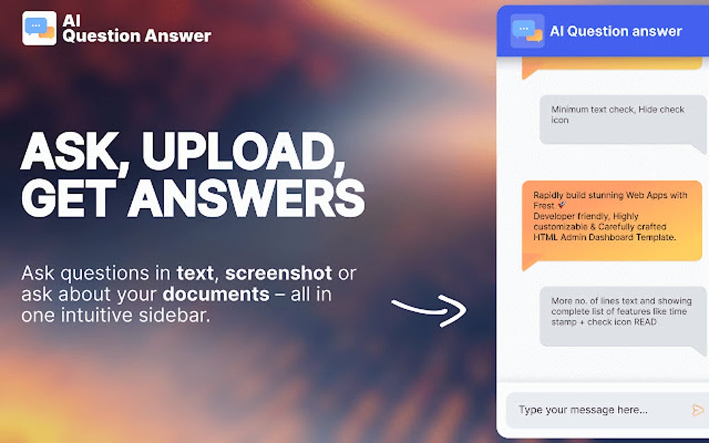 AI Question Answer pour Google Chrome - Extension Télécharger