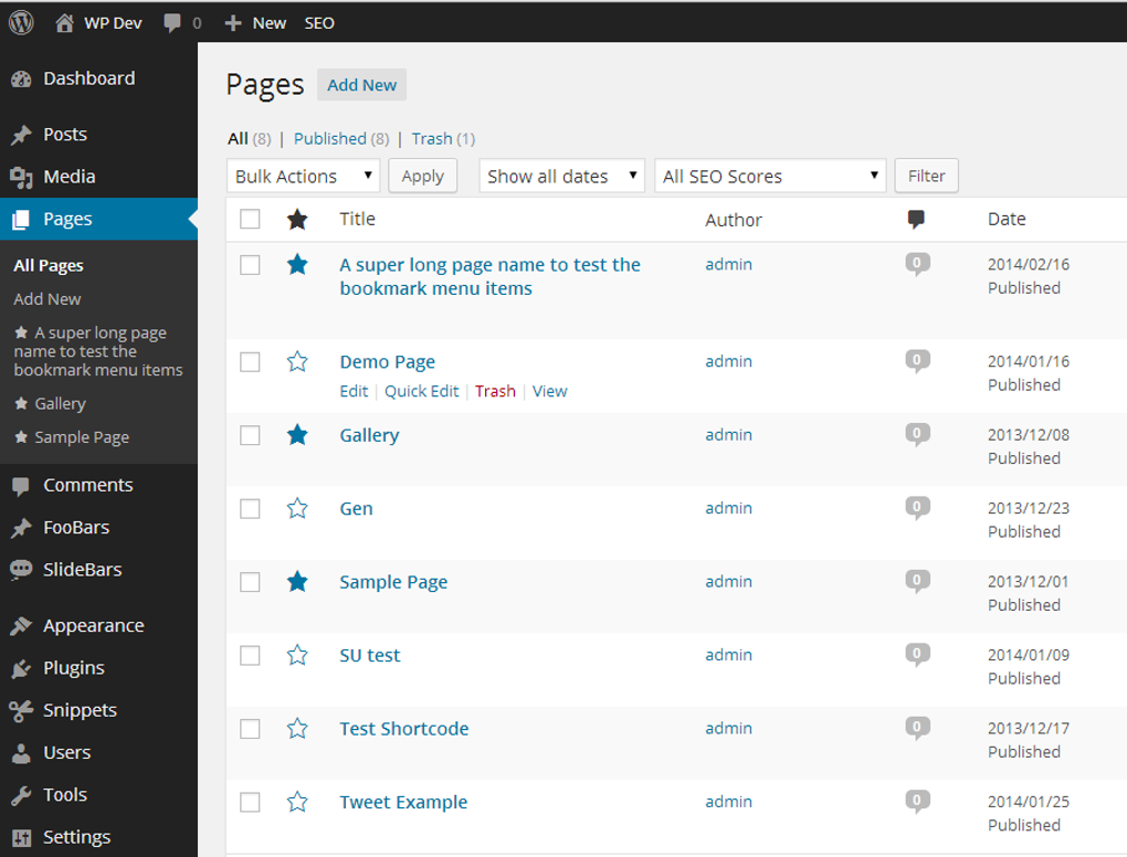 Admin Bookmarks for WordPress - Download