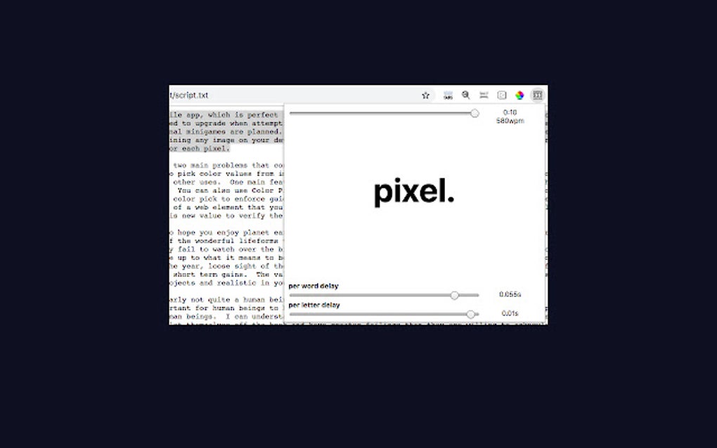 Serial Speed Reader for Google Chrome - Extension Download