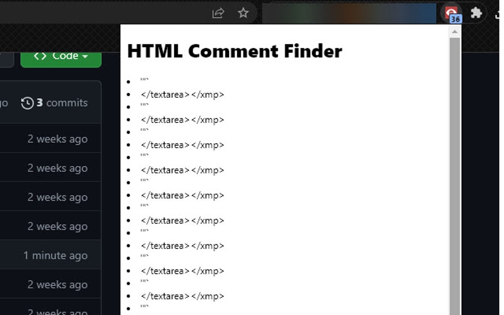 HTML Comments Finder لنظام Google Chrome - الامتداد تنزيل HTML Comments Finder لنظام Google Chrome - الامتداد تنزيل