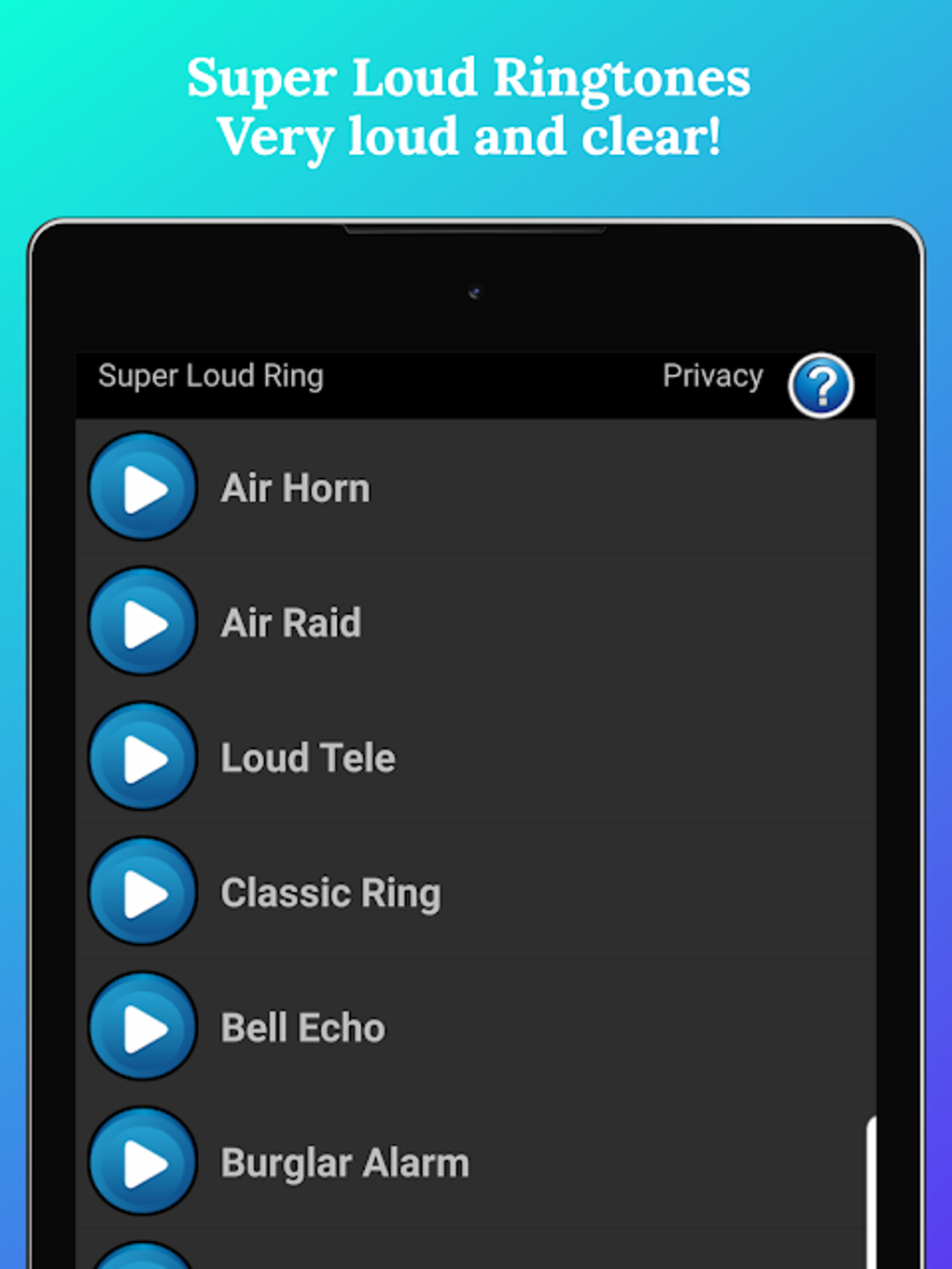 Super Loud Ringtones APK pour Android - Télécharger