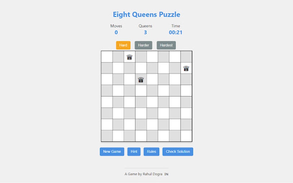 Eight Queens Puzzle Google Chrome 용 - 확장 프로그램 다운로드