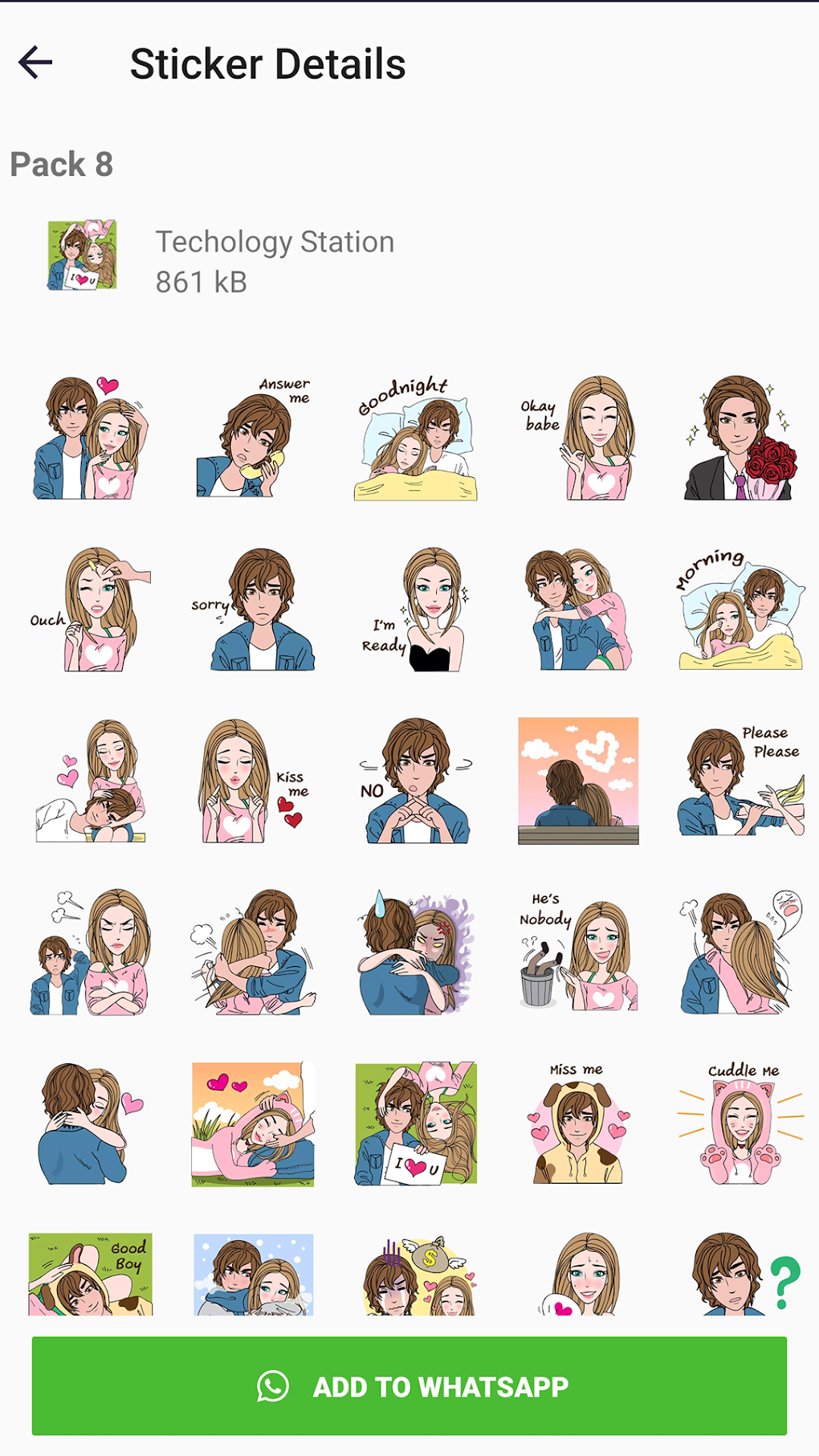 Love Stickers for WhatsApp :WA pour Android - Télécharger