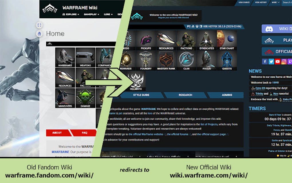 Warframe Wiki Redirect Google Chrome 용 - 확장 프로그램 다운로드