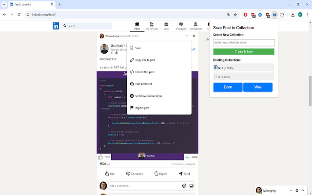 LinkedIn Save to Collection for Google Chrome - Extension Download