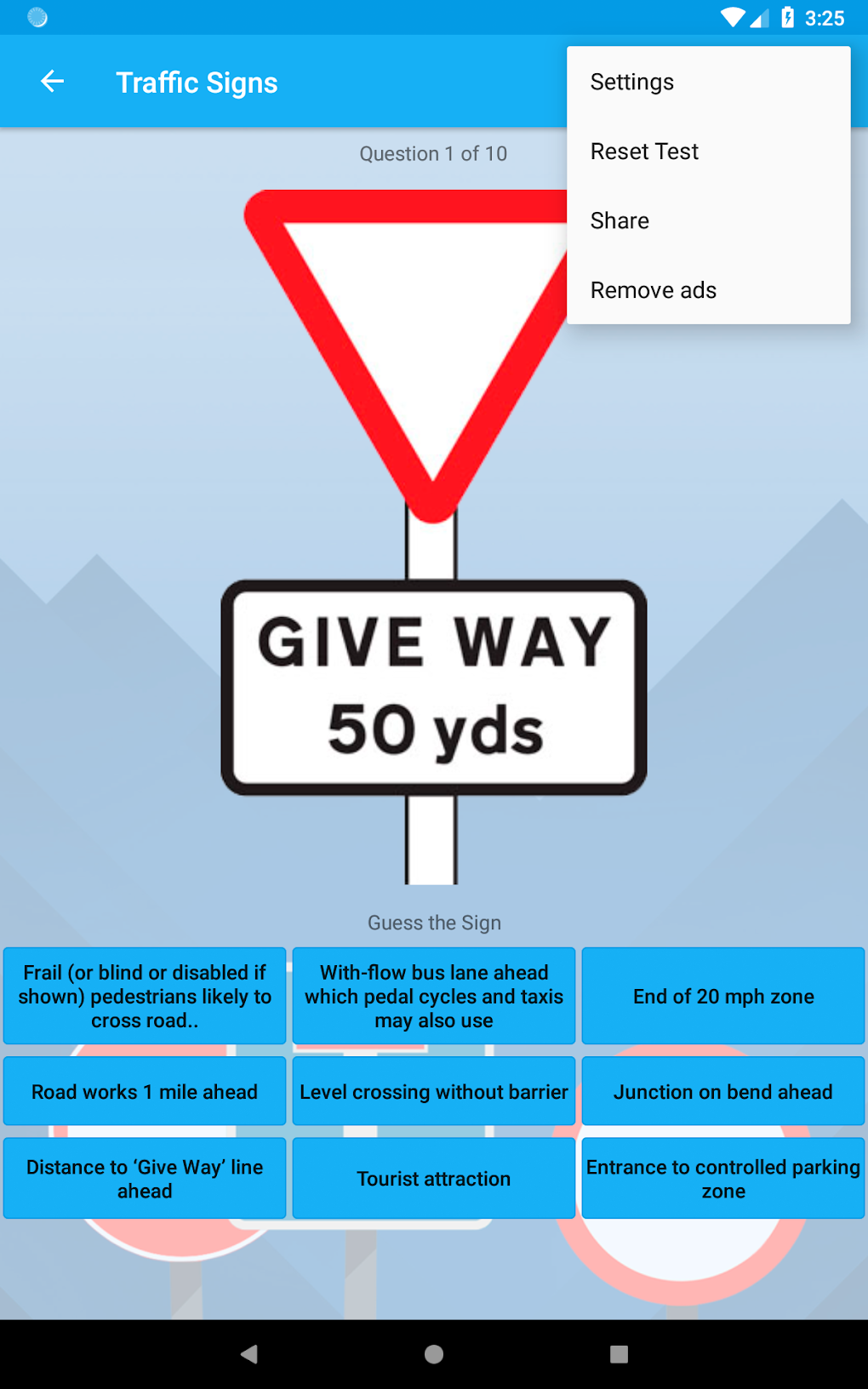 Android için UK Traffic Road Signs Test a - İndir