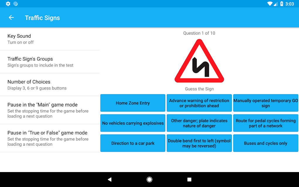 Android 용 UK Traffic Road Signs Test a - 다운로드
