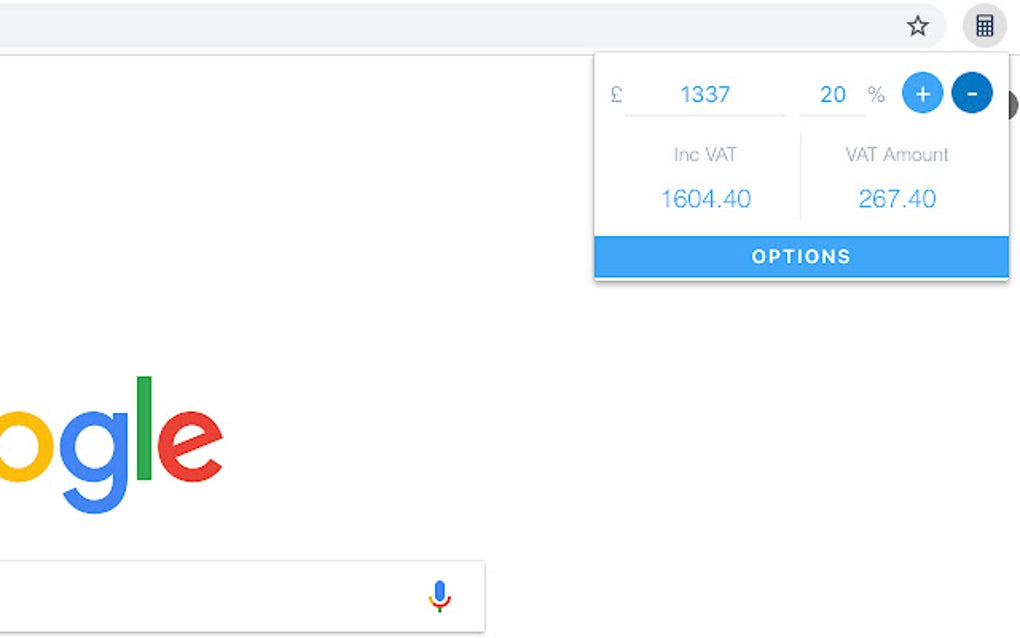 Quick VAT Calculator for Google Chrome - Extension Download