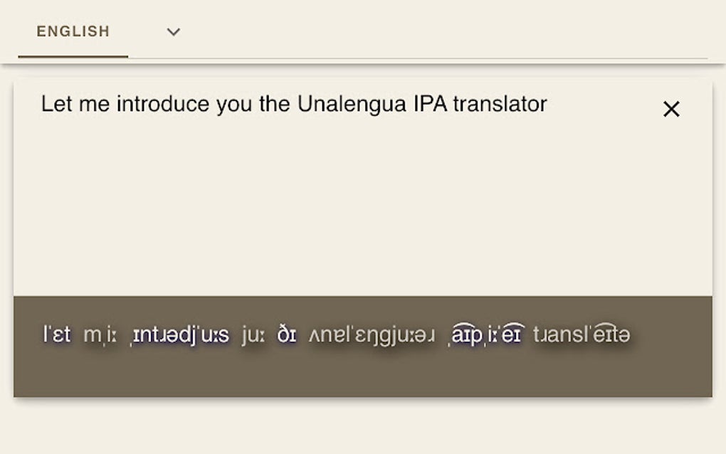 Unalengua IPA Translator for Google Chrome - Extension Download
