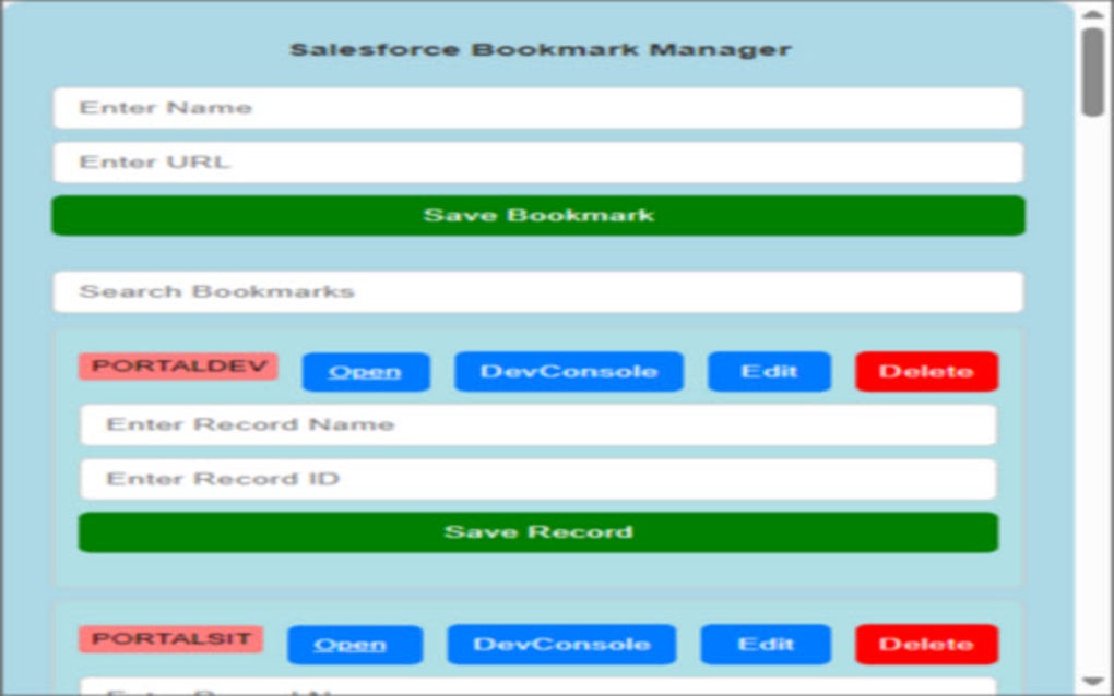 Salesforce Bookmark Manager for Google Chrome - Extension Download