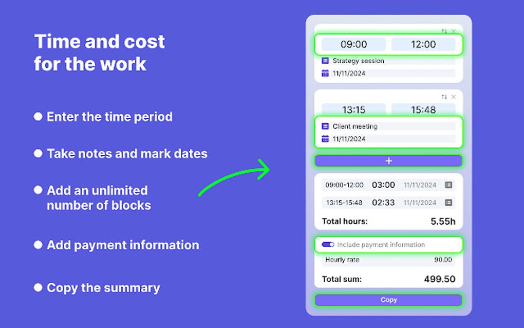Work Hours Calculator Google Chrome 용 - 확장 프로그램 다운로드