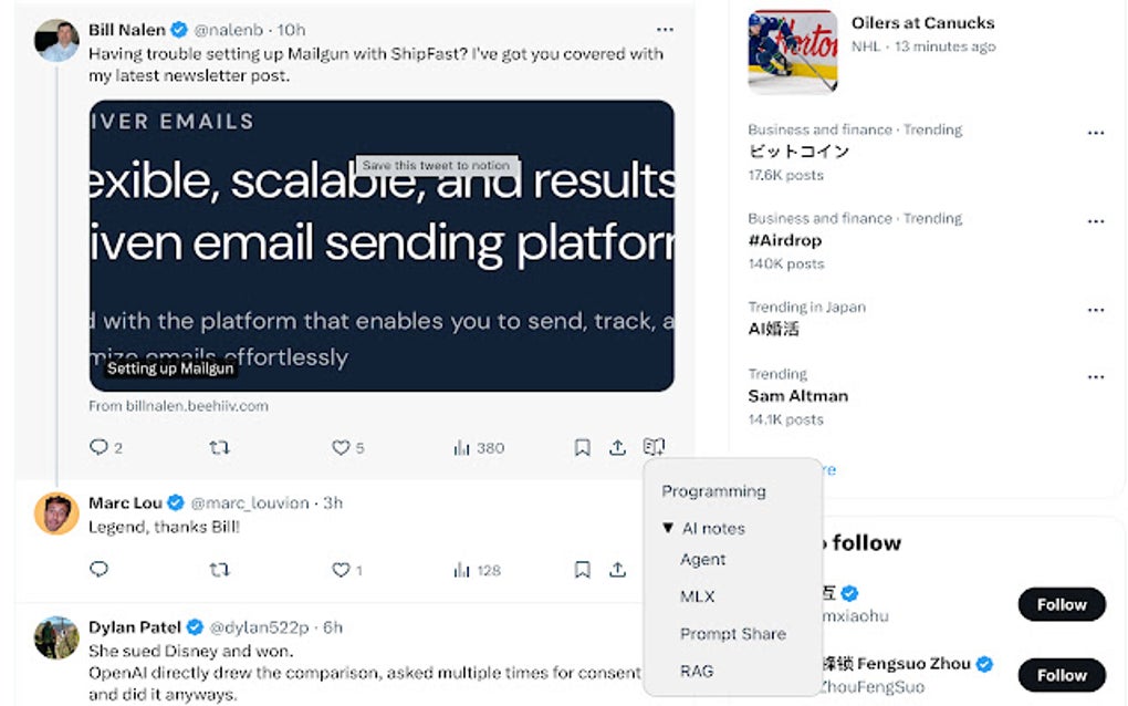 Save Tweets to Notion para Google Chrome - Extensión Descargar