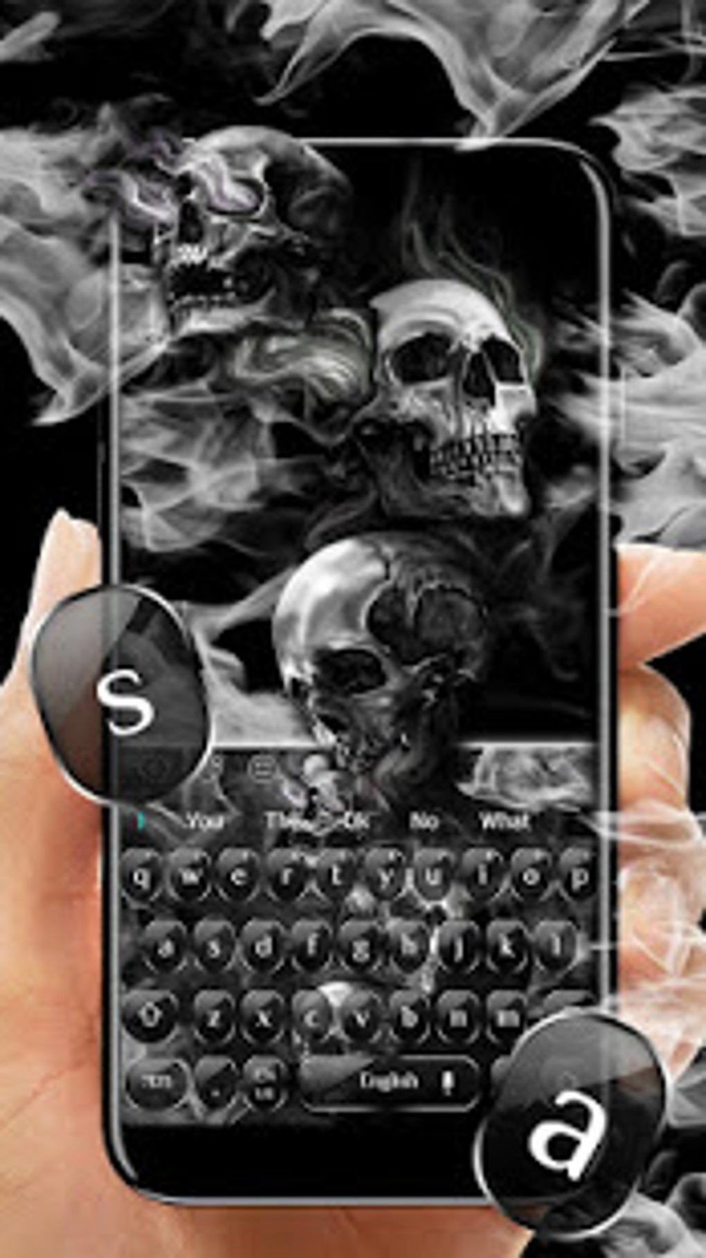 Black Death Reaper Skull Keyboard Theme para Android - Descargar