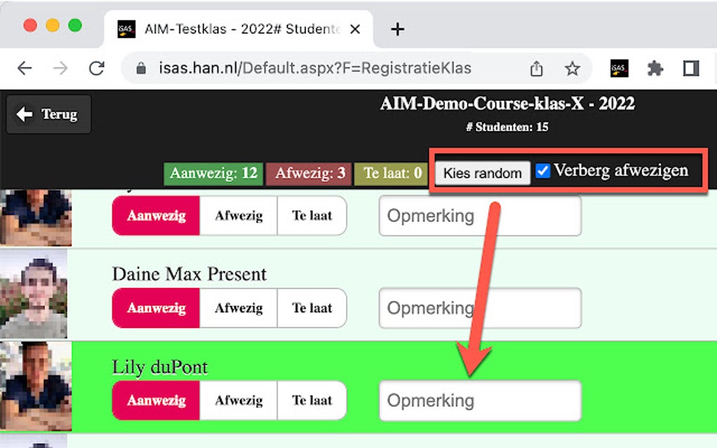 Student picker - HAN AIM iSAS in Chrome para Google Chrome - Extensión ...