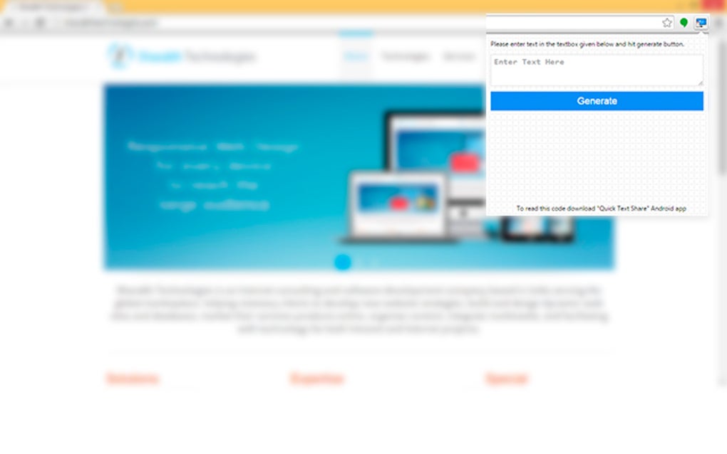 Quick Text Share for Google Chrome - Extension Download
