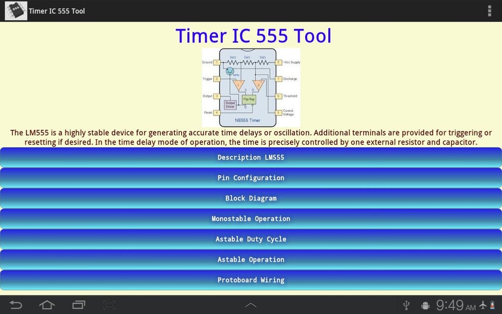 Android I in Timer IC 555 Tool APK ndir
