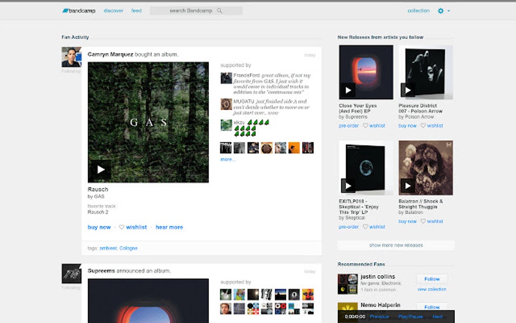 Bandcamp Feed Playlist for Google Chrome - Extension Download