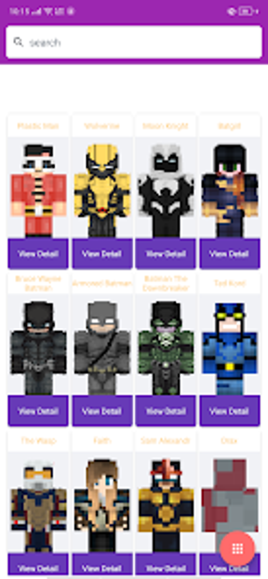All Superhero Skins for MCPE for Android - Download