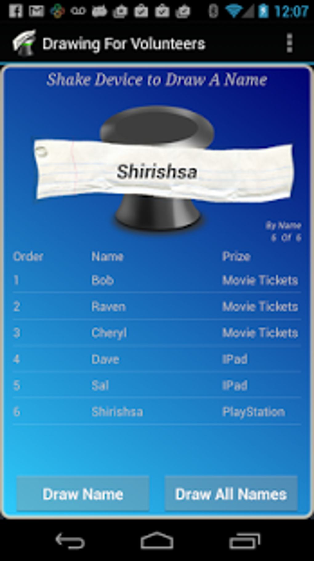 Draw Names From A Hat For Android Download